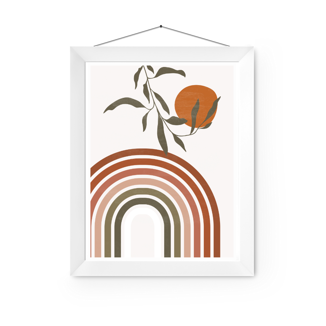 Boho Rainbow Art Print | Home Decor | Minimal Boho Print | Room Ideas ...