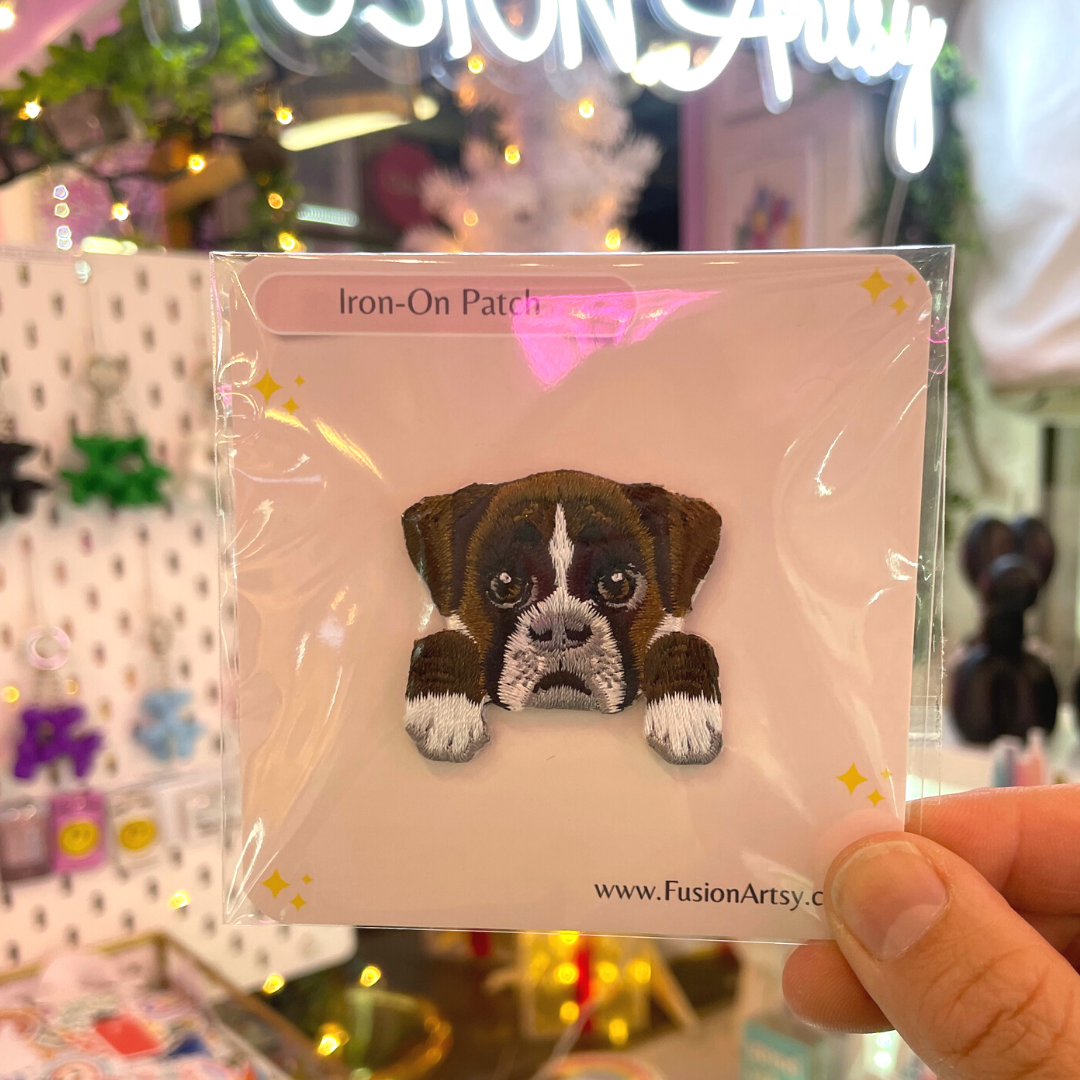 Boxer Dog Patches | Dog Lover | Iron Patch | DIY Project – Fusion Artsy