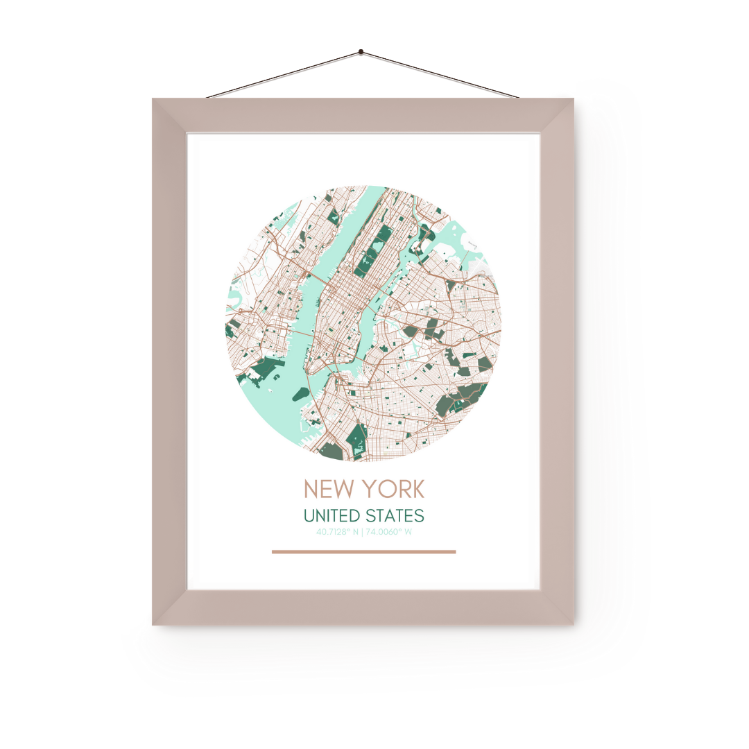 New York City Map Print | Poster City Map | Home Decor | 16 Designs Av ...