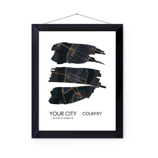 Los Angeles City Map Print | Poster City Map | Home Decor | Traveler G ...