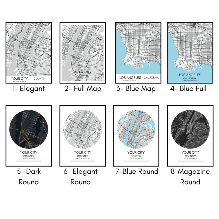 Los Angeles City Map Print | Poster City Map | Home Decor | Traveler G ...