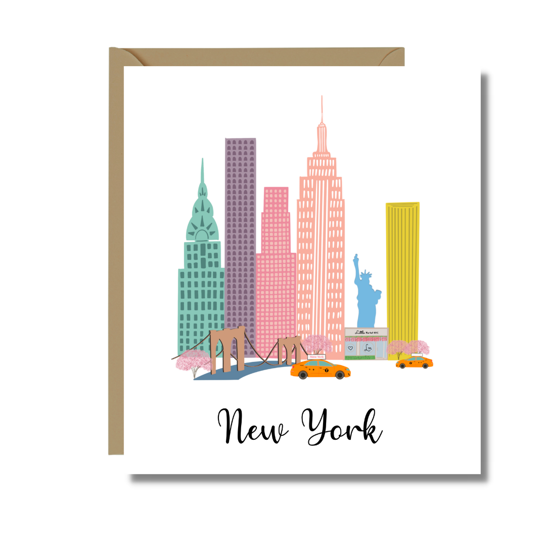 Pink New York City | Greeting Cards | Elegant Cards | NYC Cards | Trav ...