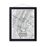 New York City Map Print | Poster City Map | Home Decor | 16 Designs Av ...