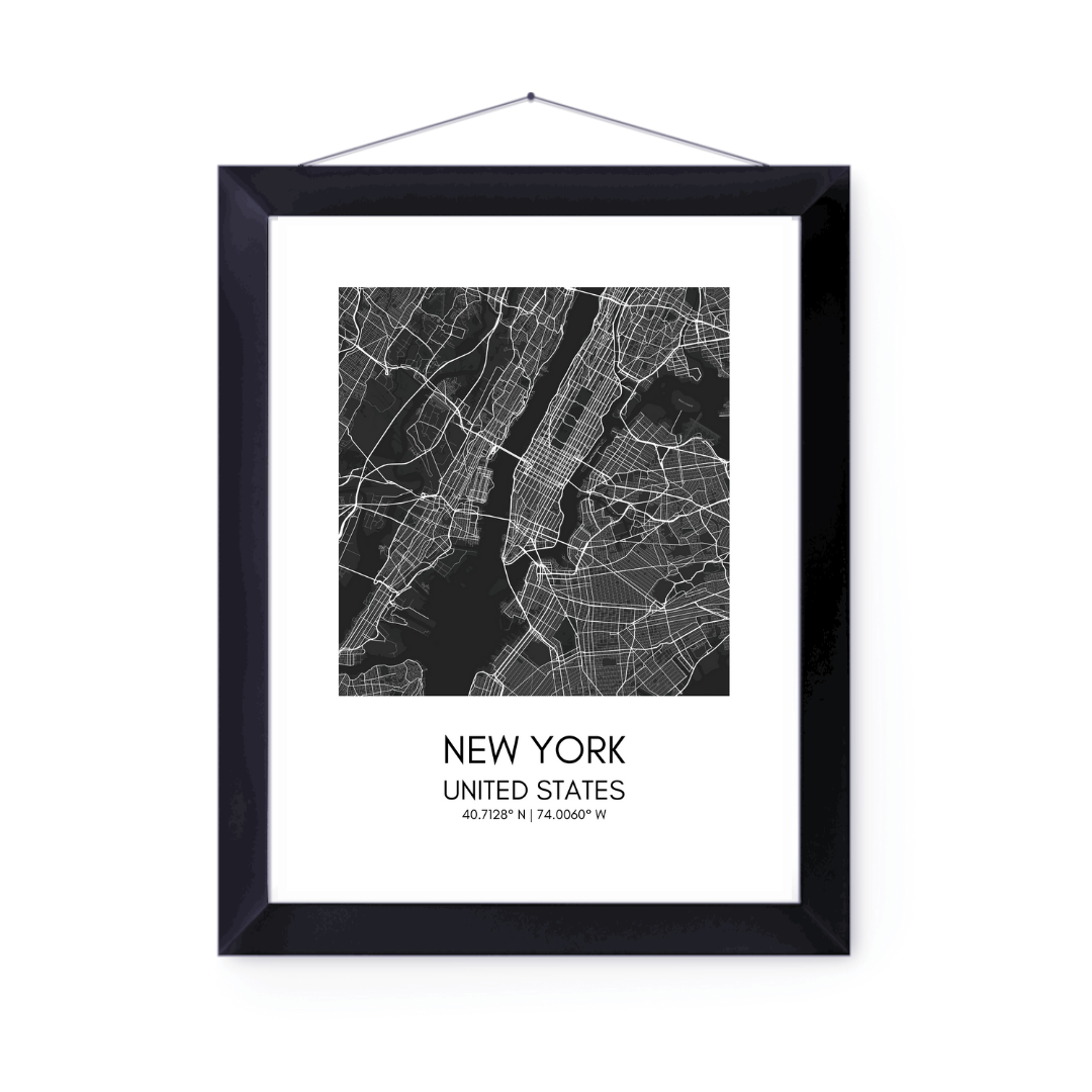 New York City Map Print | Poster City Map | Home Decor | 16 Designs Av ...